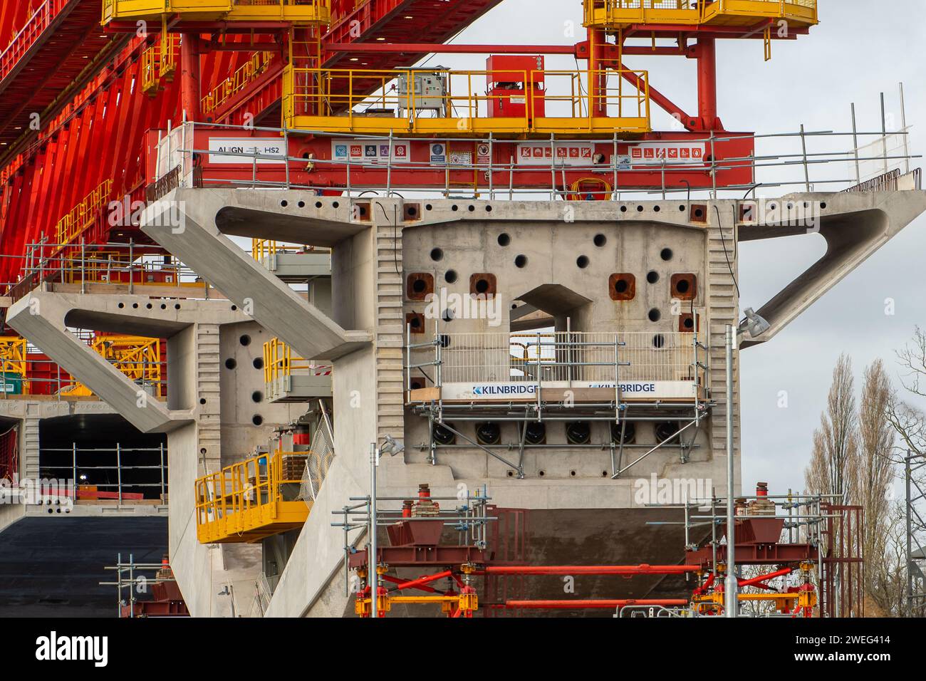 Harefield, UK. 25th January, 2024. Dominque the huge orange launch ...