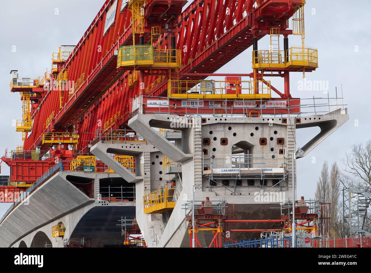 Harefield, UK. 25th January, 2024. Dominque the huge orange launch ...