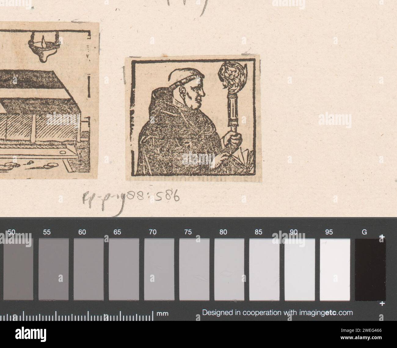 Monk with a bishop's staff and a book, Anonymous, Anonymous, 1500 ...