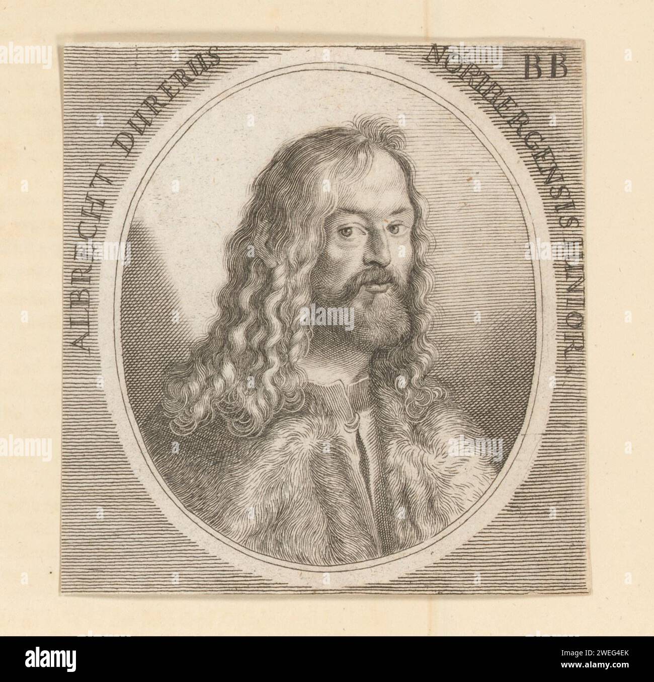 Portrait of Albrecht Dürer, 1768 - 1775 print Print is part of an album ...