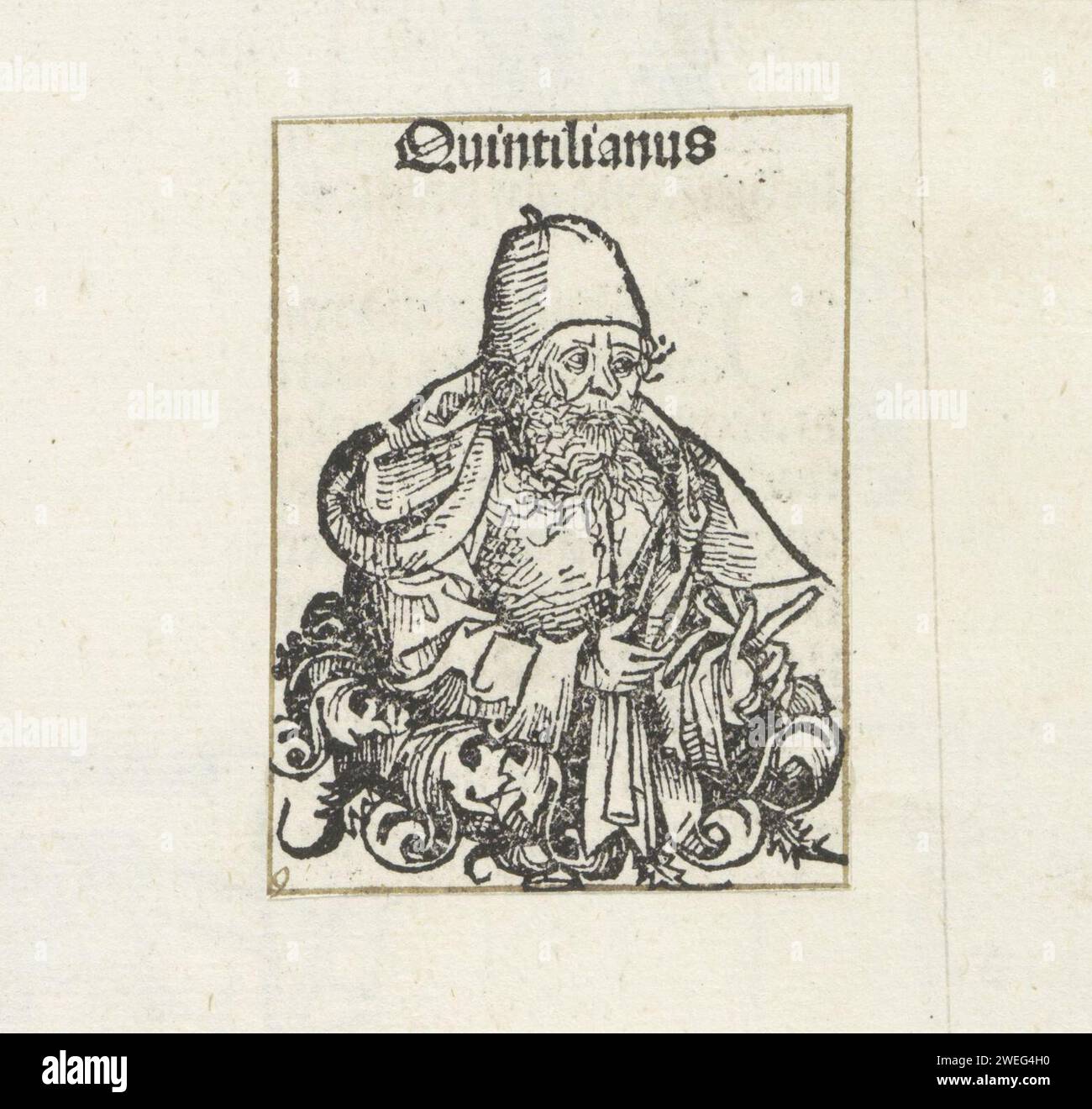 Quintilian, Michel Wolgemut (Workshop of), 1493 print A flower chalice ...