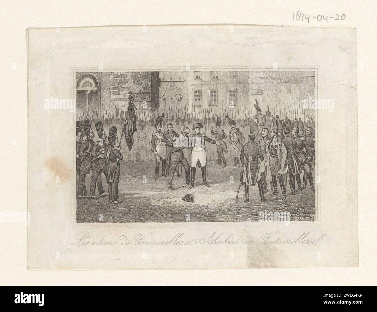 Napoleon says goodbye in Fontainebleau, 1814, Anonymous, 1821 - 1899 ...