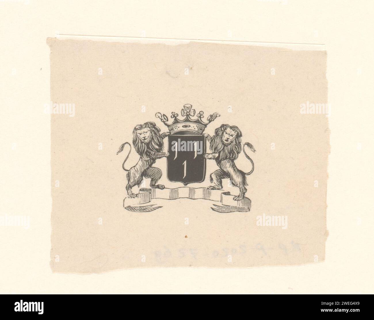 Coat of arms of a Dutch municipality, Anonymous, 1815 - 1899 print ...