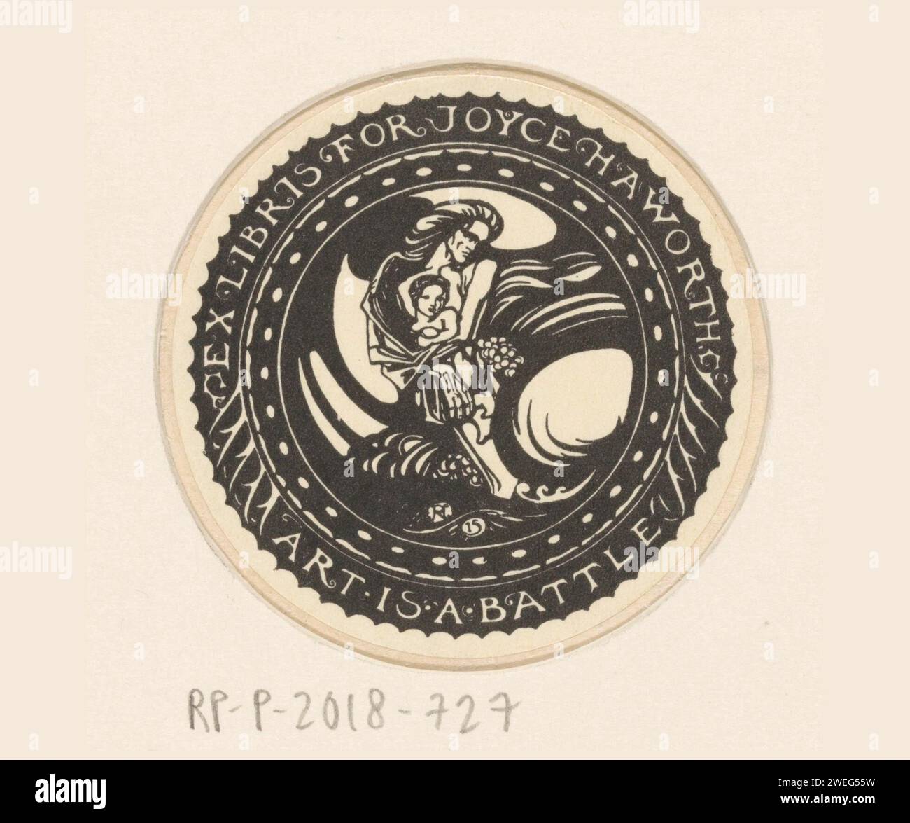 Ex libris van Joyce Haworth, Richard Nicolaüs Roland Holst, 1915 print ...