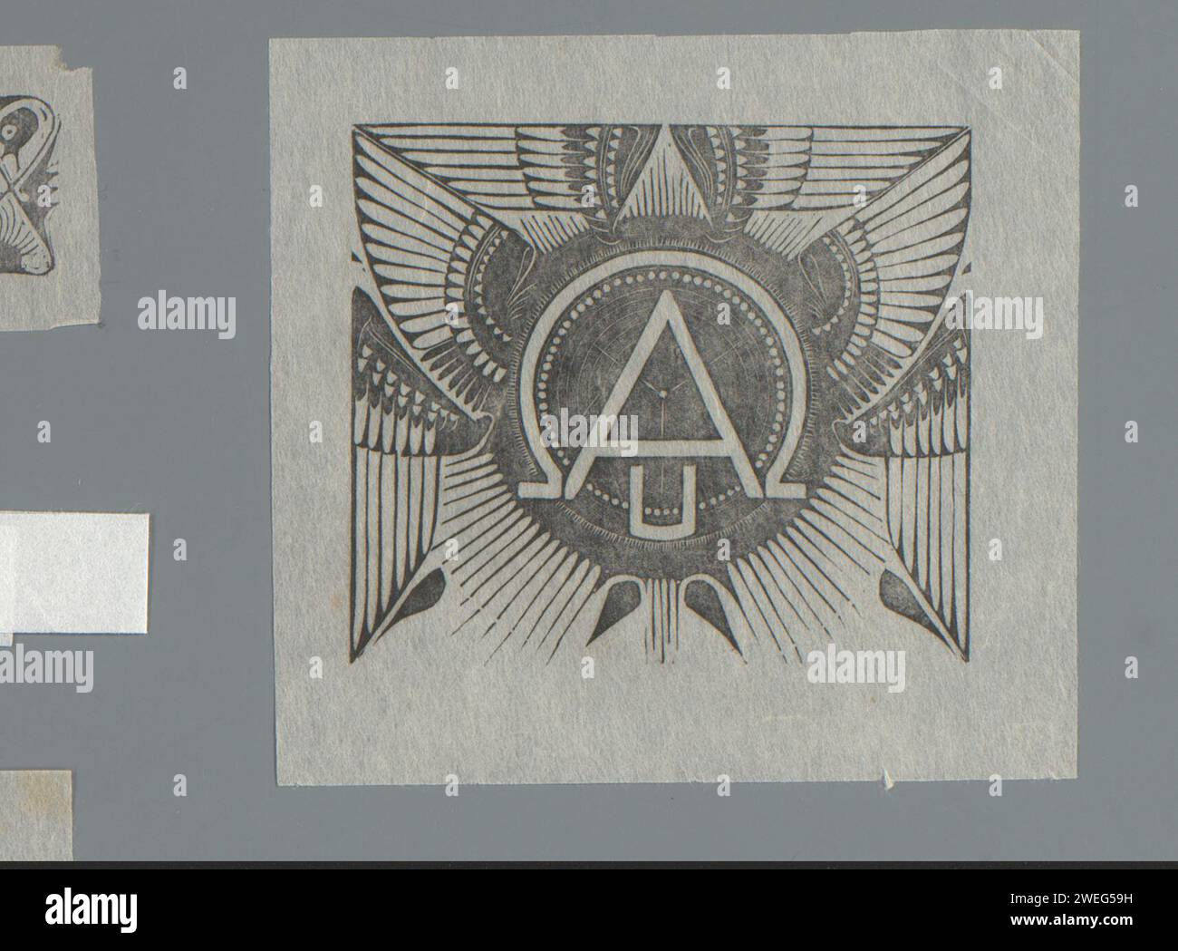 Vignette 'Alfa U Omega', Mathieu Lauweriks, 1897 print Vignette with ...