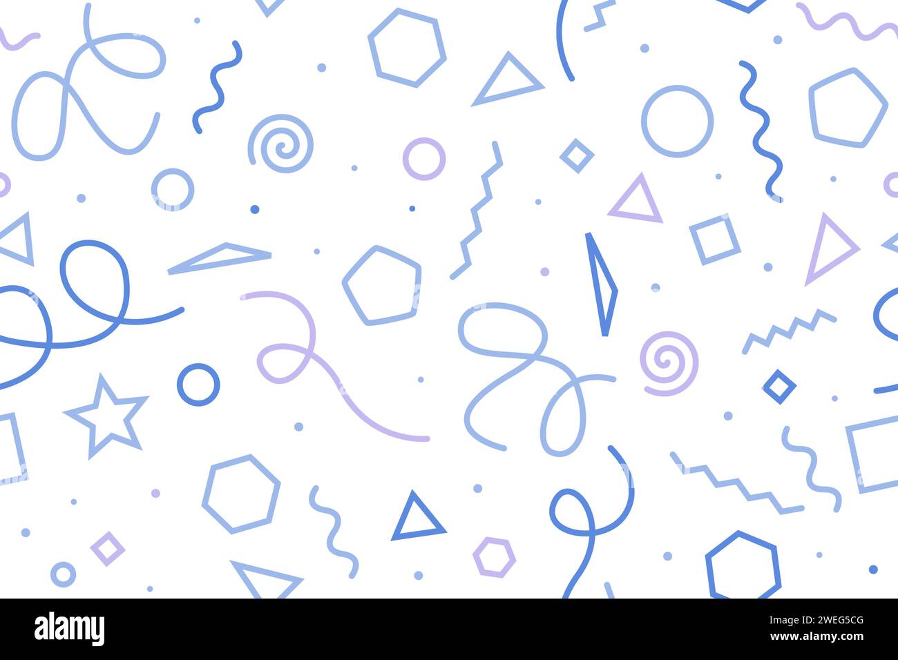 Fun dynamic geometric pattern. Line doodles inspired by 90s memphis ...