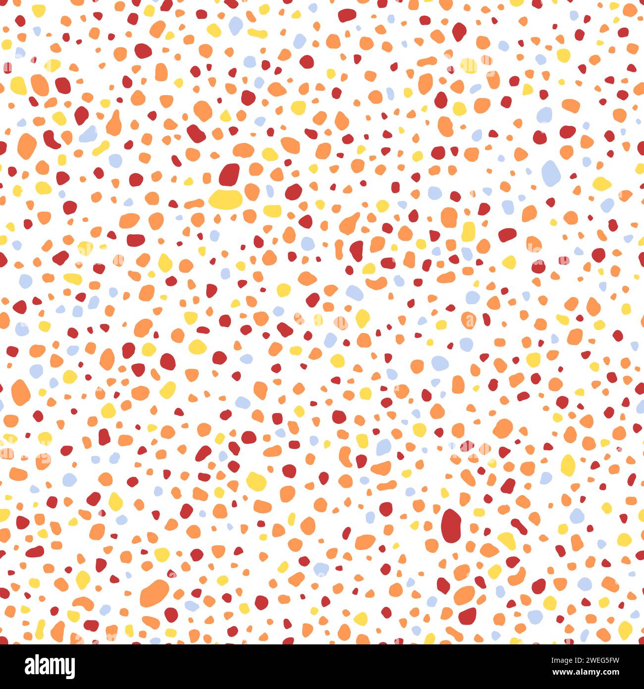 Chaotic polka dots fashion print. Irregular spots and blobs seamless ...