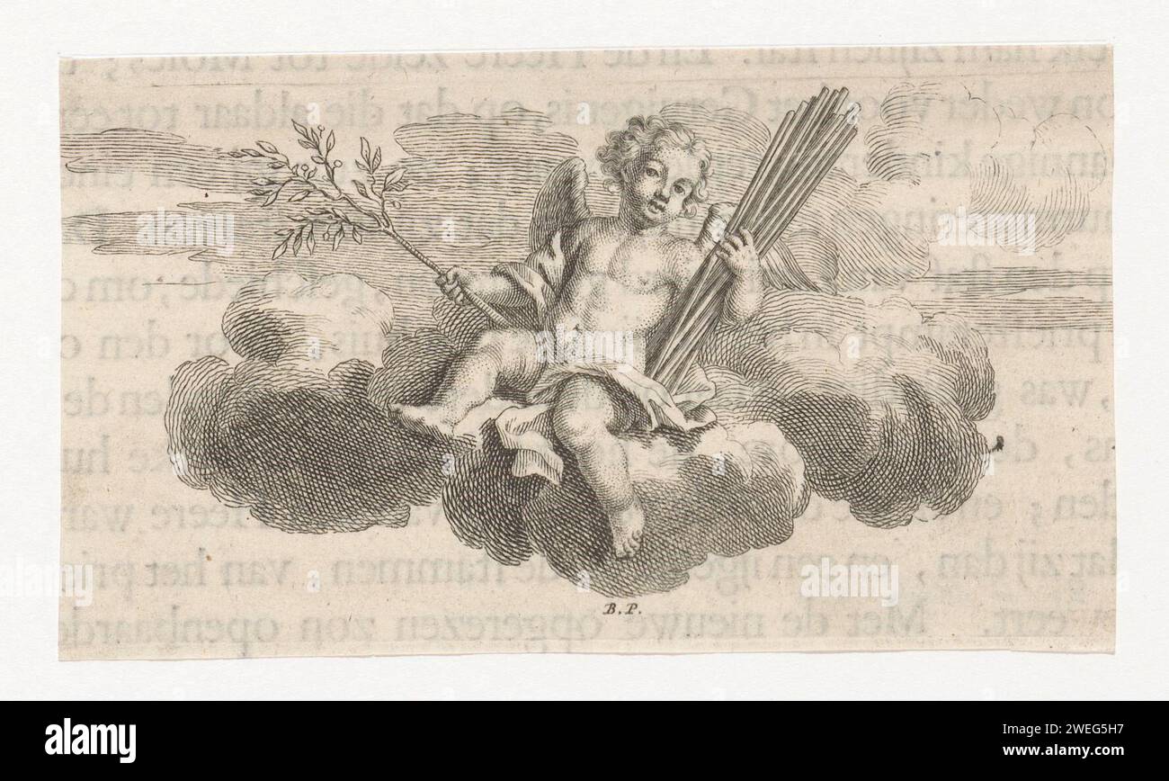 Angel with the flowering staff of Aaron, Bernard Picart, 1683 - 1733 ...