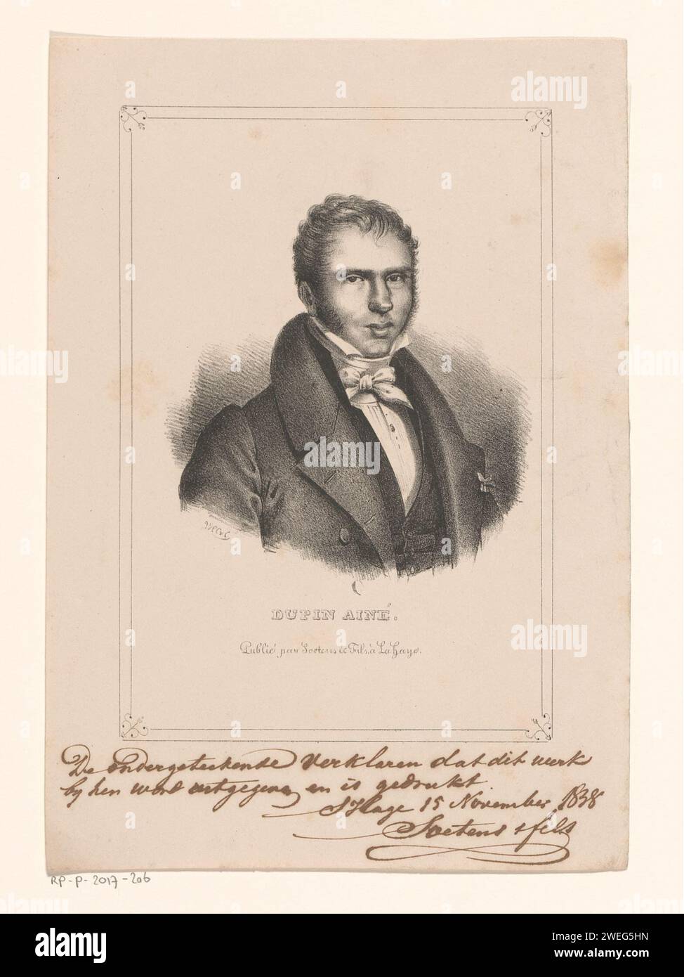 Portret van Andre Dupin, William Cornelis Chimaer van Oudendorp, 1837 ...