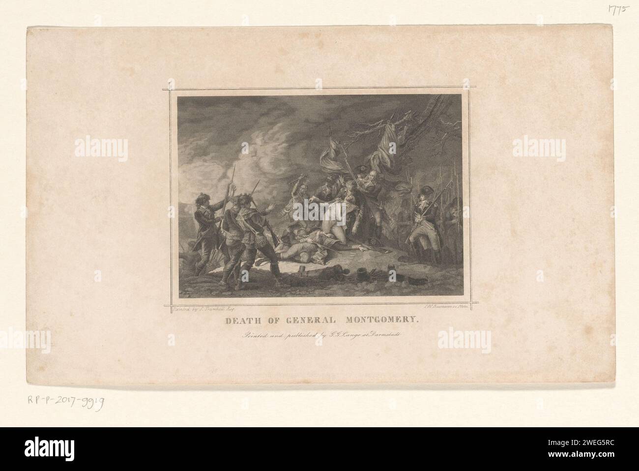 Death of General Montgomery, 1775, Johann Wilhelm Baumann, after John ...