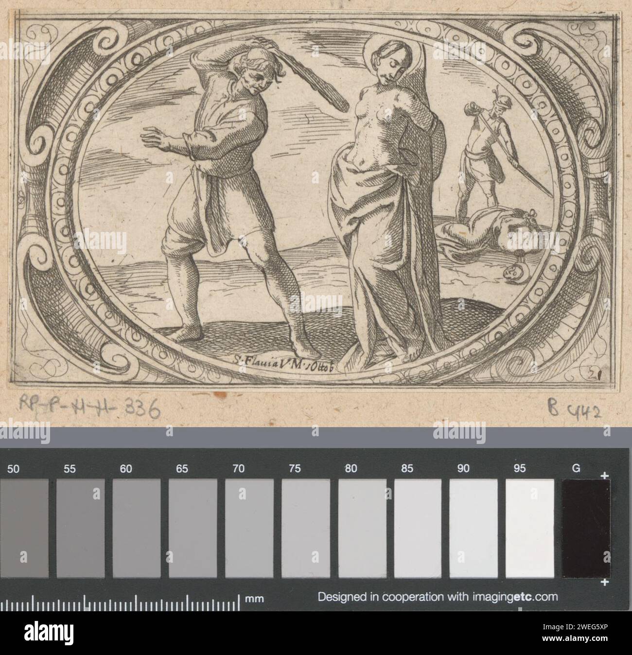 H. Flavia, Antonio Tempesta, 1565 - 1630 print H. Flavia is beaten with ...