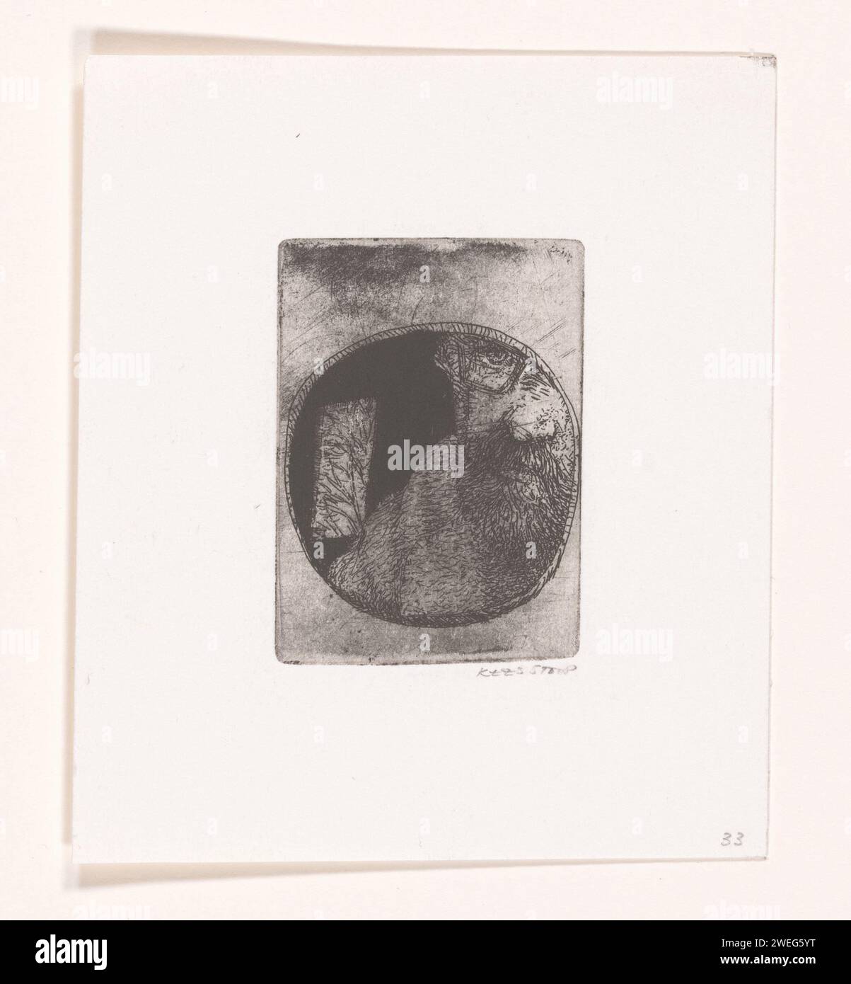 Self -portrait within Circle, Kees Stoop, 1944 - c. 1990 print Self ...