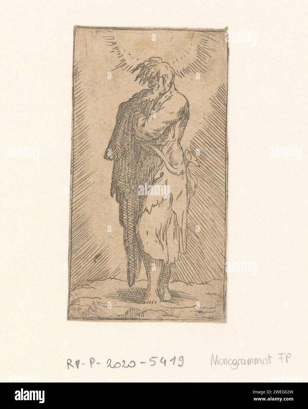 Holy Jakobus the lesser or Thomas, monogram miss FP (Italy; 16th ...