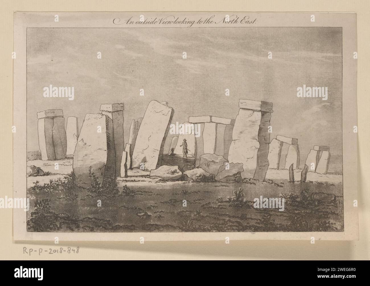 View of the Stonehenge to the northeast, Anonymous, 1800 - 1900 print ...