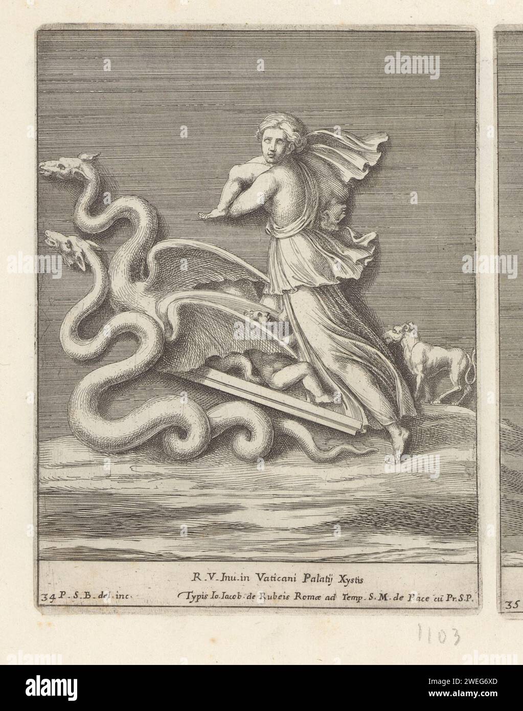 Medea, Pietro Sante Bartoli, After Rafaël, 1645 - 1700 print Medea with ...