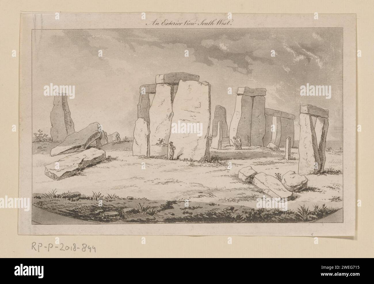 View of the Stonehenge from the southwest, Anonymous, 1800 - 1900 print ...