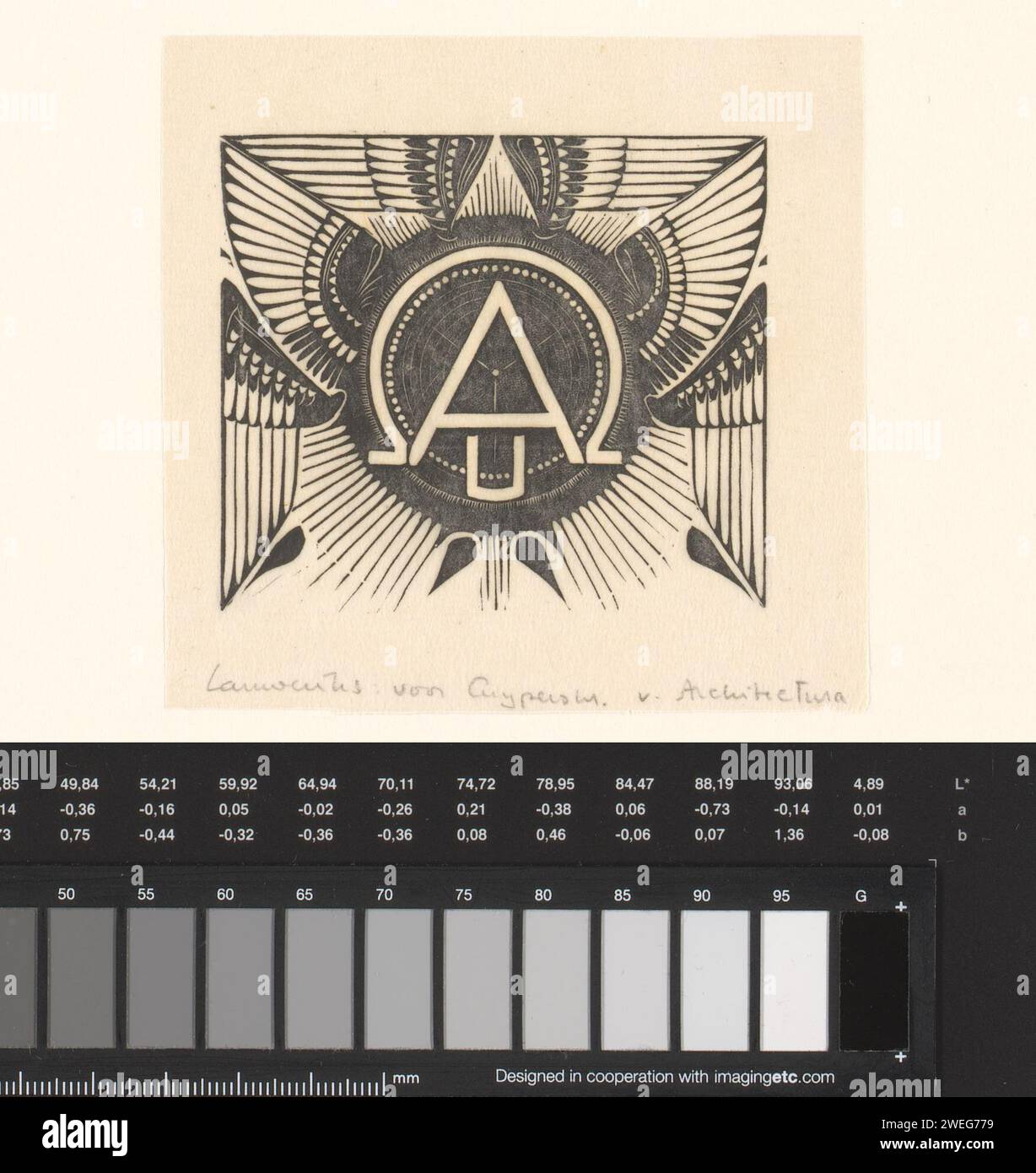 Vignette 'Alfa U Omega', Mathieu Lauweriks, 1897 print Vignette with ...