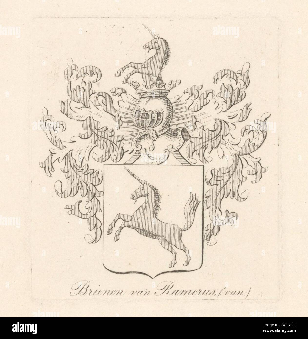 Coat of arms of Brienen van Ramerus, Anonymous, 1813 print Coat of arms ...