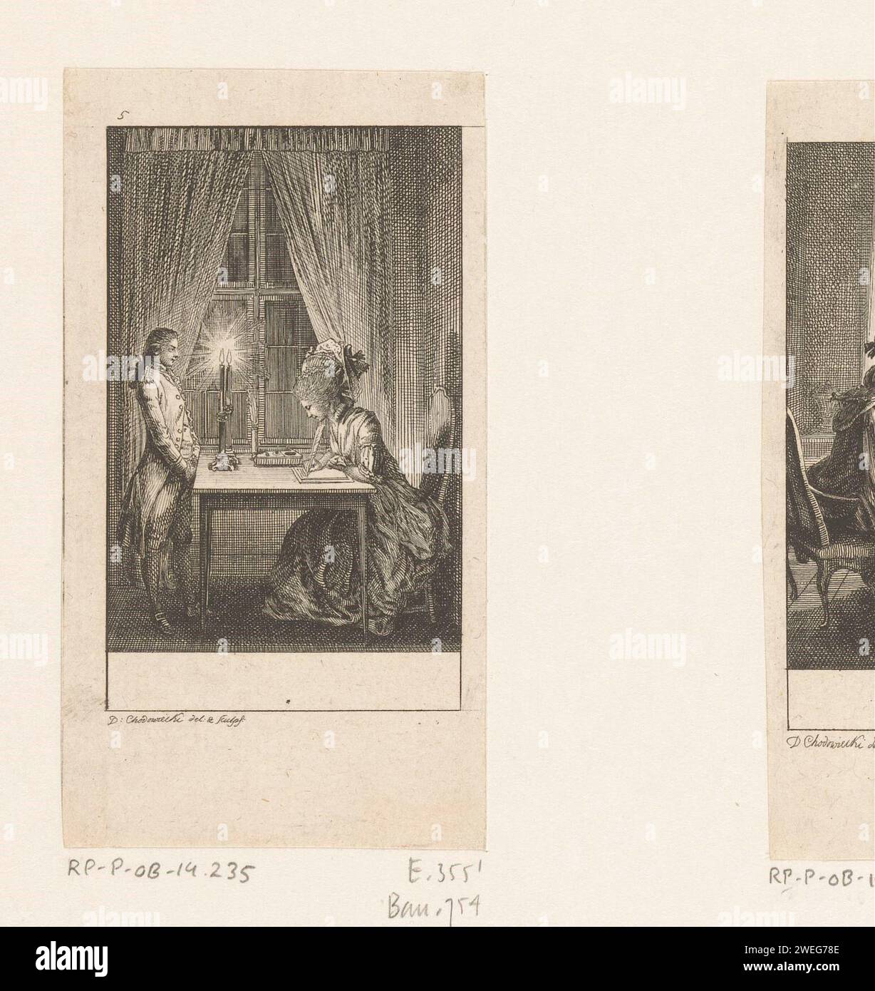 Writing lady, Daniel Nikolaus Chodowiecki, 1780 print Up to the top ...