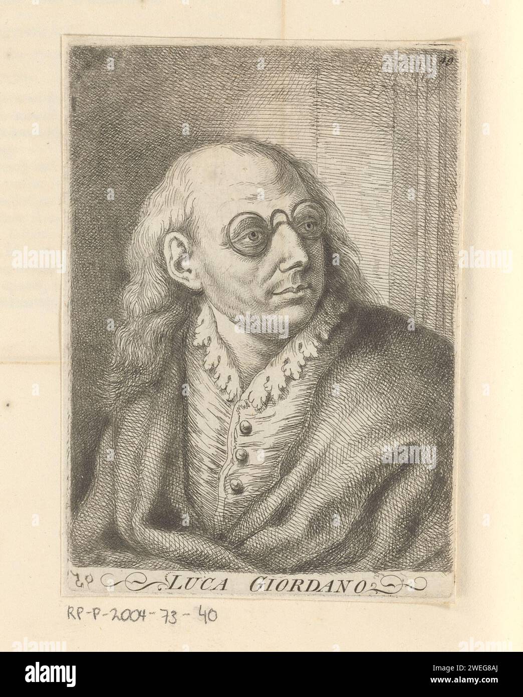Portret Van Luca Giordano, 1758 - 1792 print Numbered: 49. print is ...