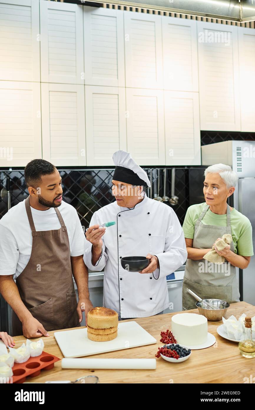 Chef teaching students african american hi-res stock photography and ...