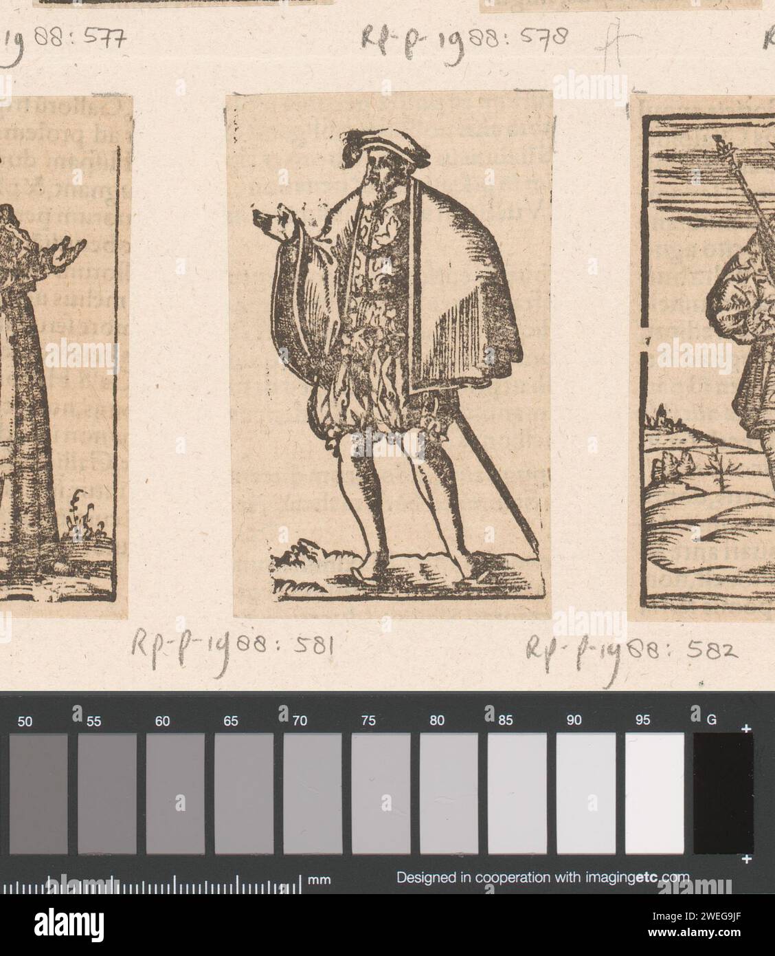 Standing man, anonymous, anonymous, 1500 - 1599 print paper adult man ...