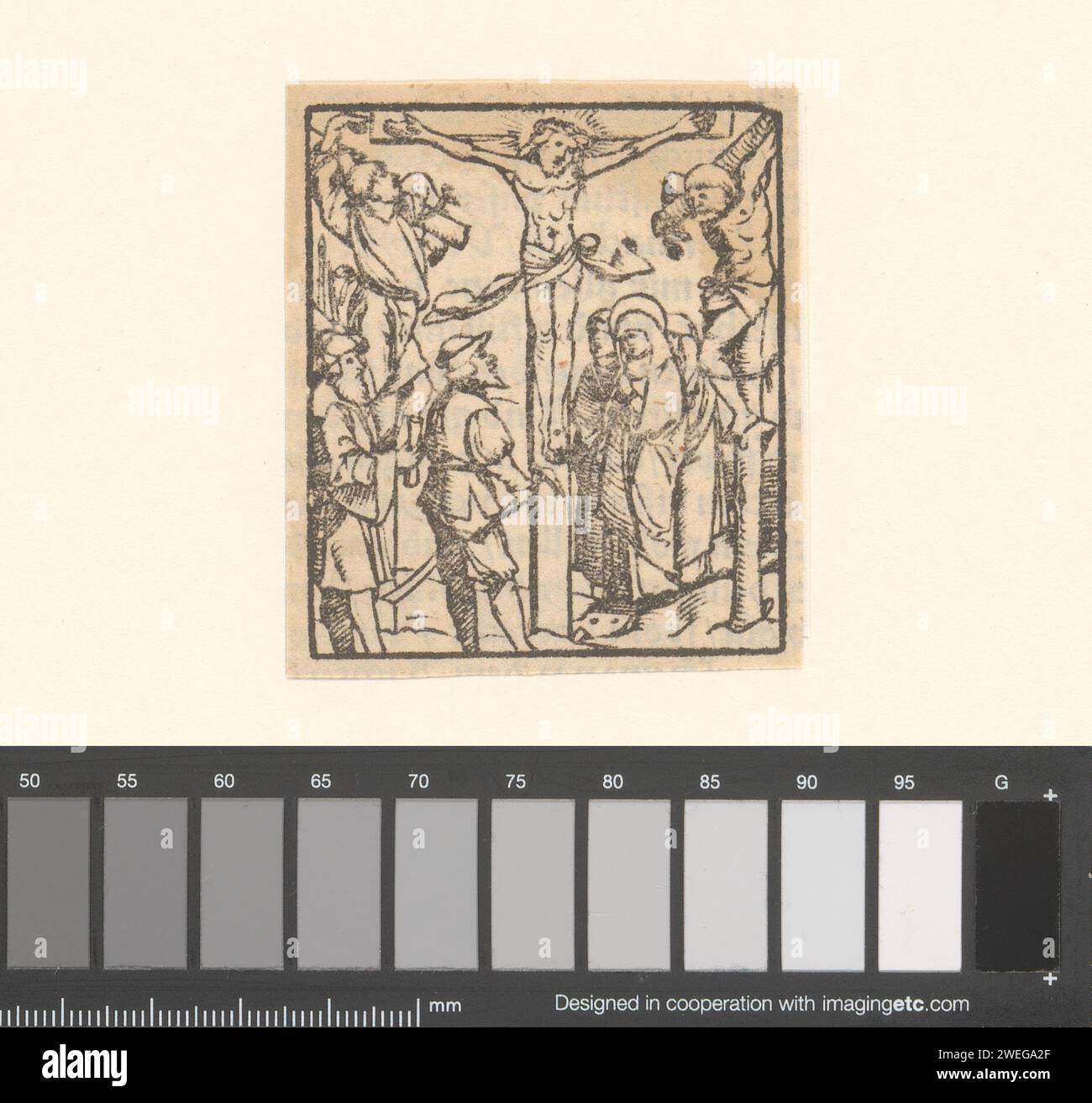 Christ on the cross, Anonymous, c. 1550 - c. 1600 print paper letterpress printing crucified ...