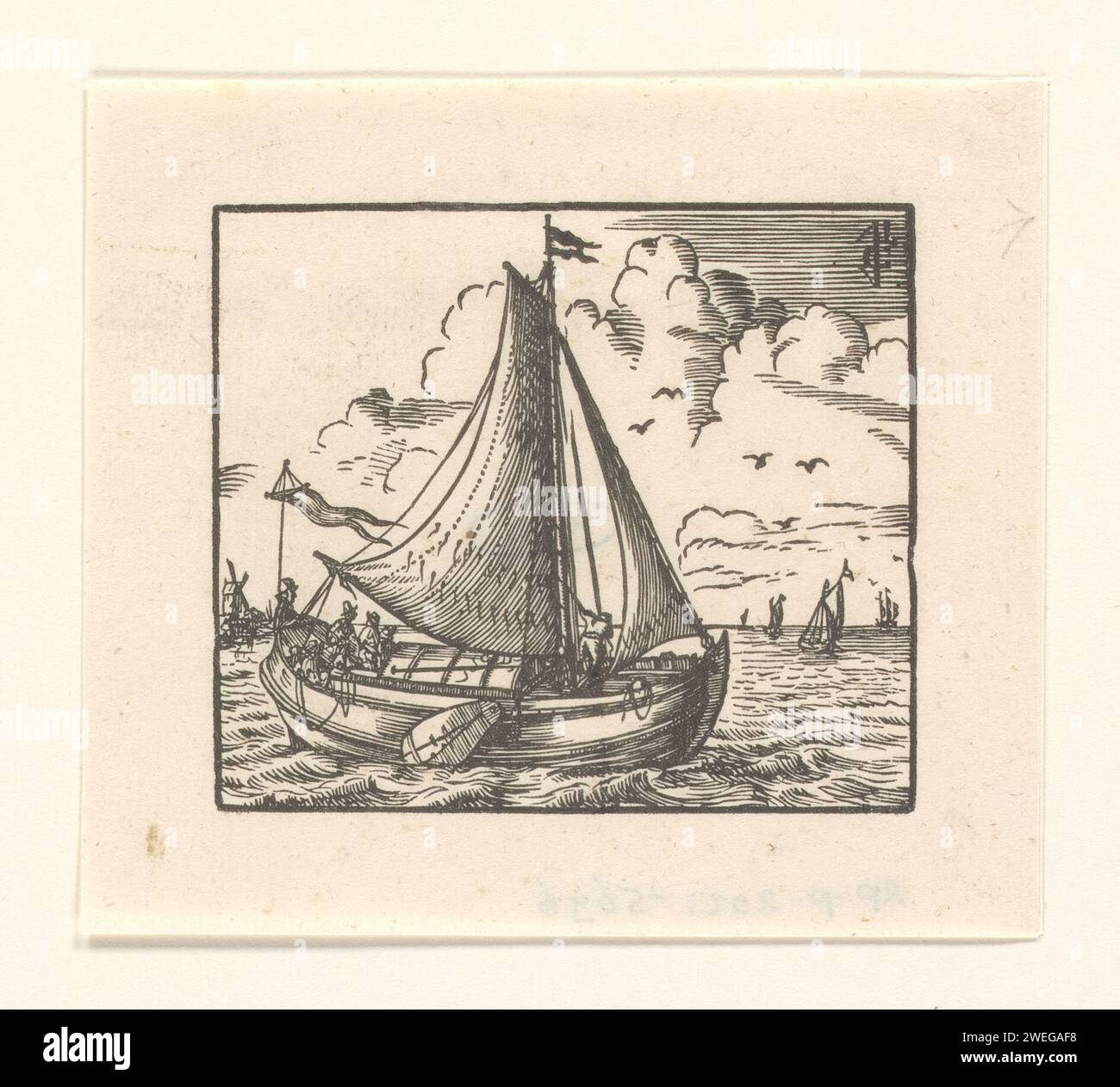 Sailing ship near a coast, Isaac Vincentsz. van der Vinne, After ...