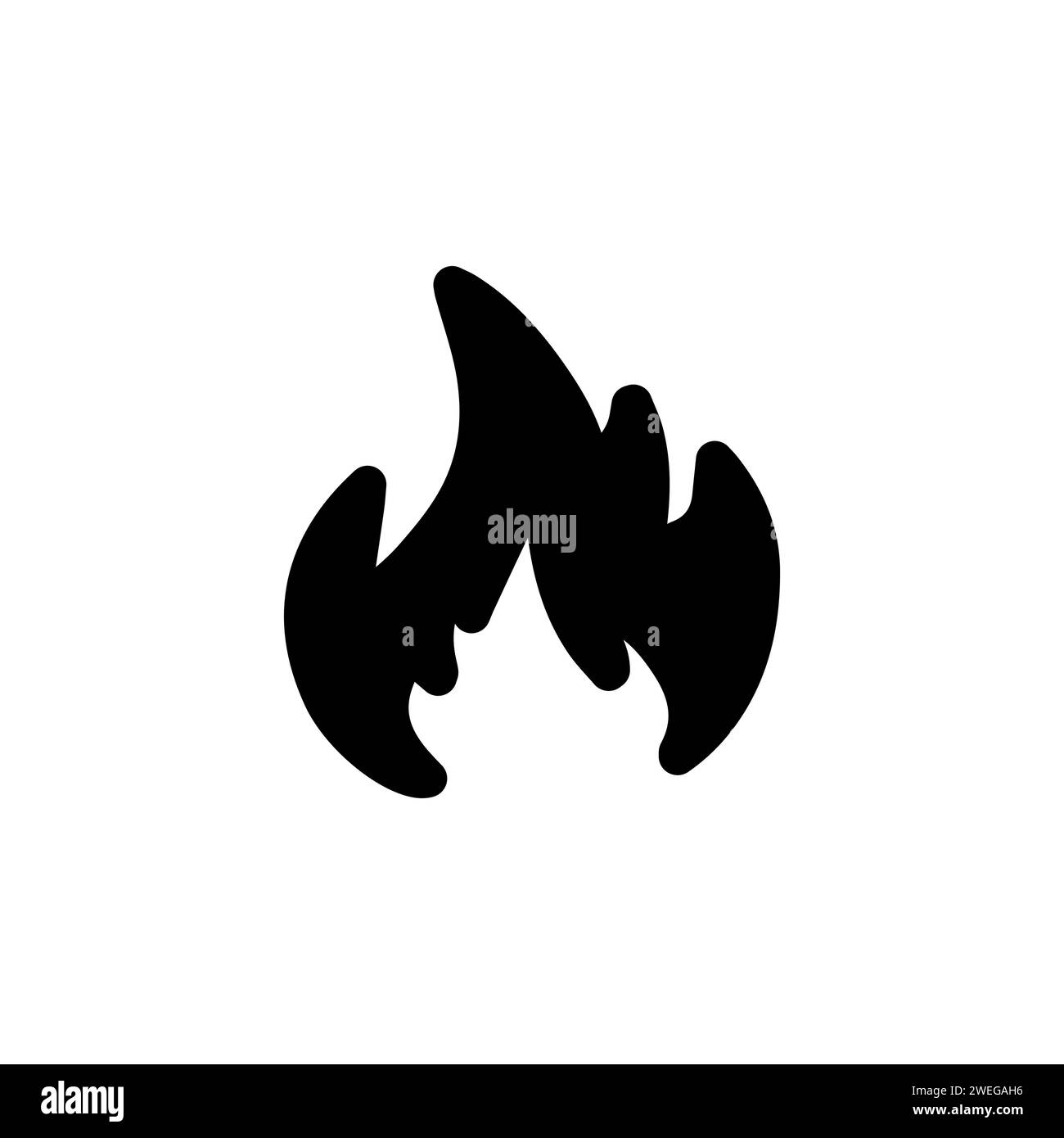 Fire flat vector icon. Simple solid symbol isolated on white background ...