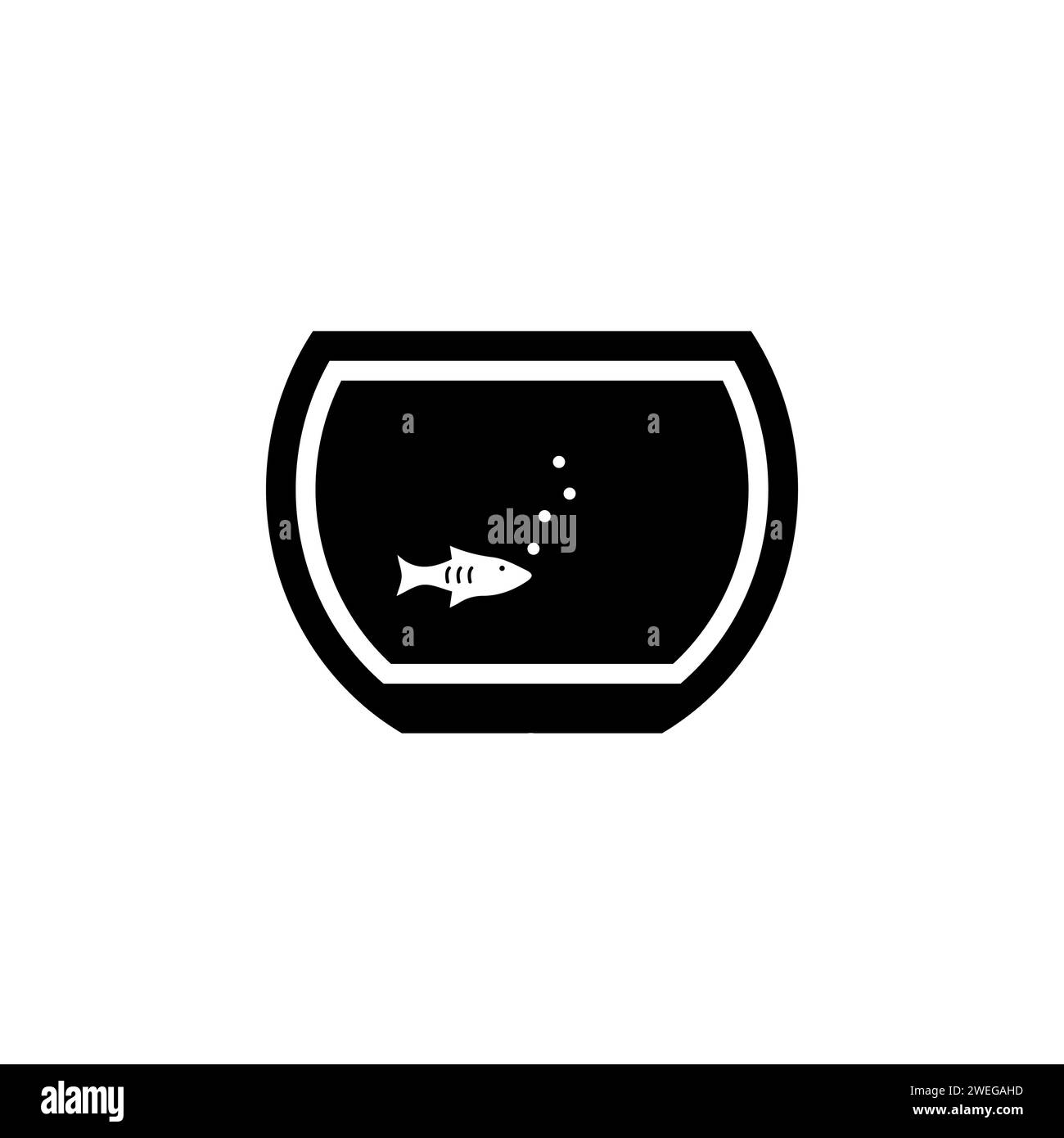 Fish. Aquarium flat vector icon. Simple solid symbol isolated on white ...