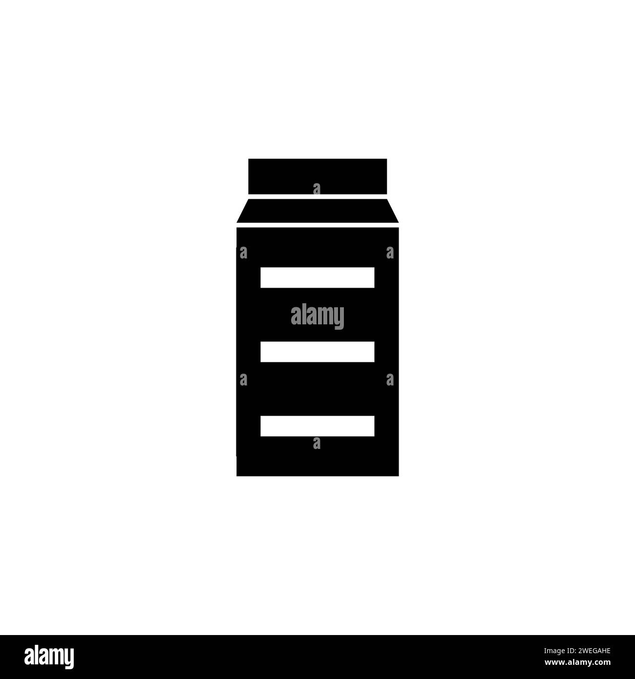 Milk Container flat vector icon. Simple solid symbol isolated on white ...