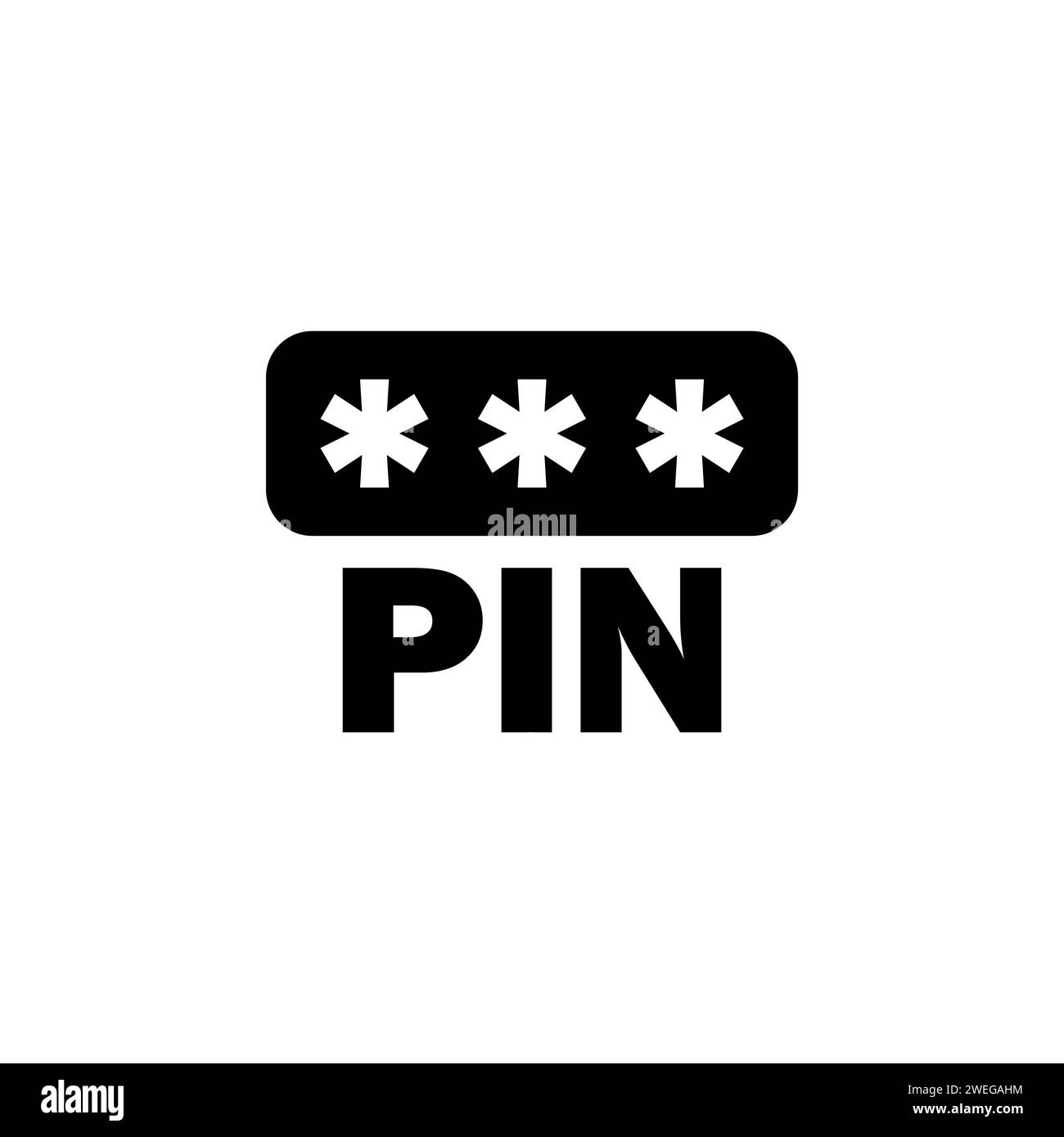 Password Pin flat vector icon. Simple solid symbol isolated on white ...