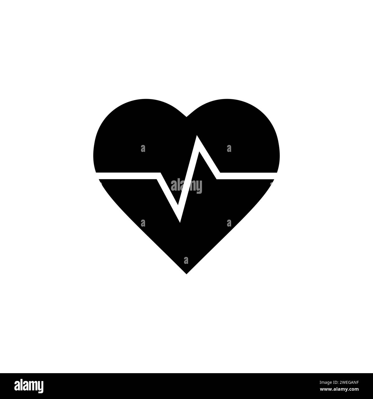 Heart rate. Cardiogram flat vector icon. Simple solid symbol isolated on white background Stock ...