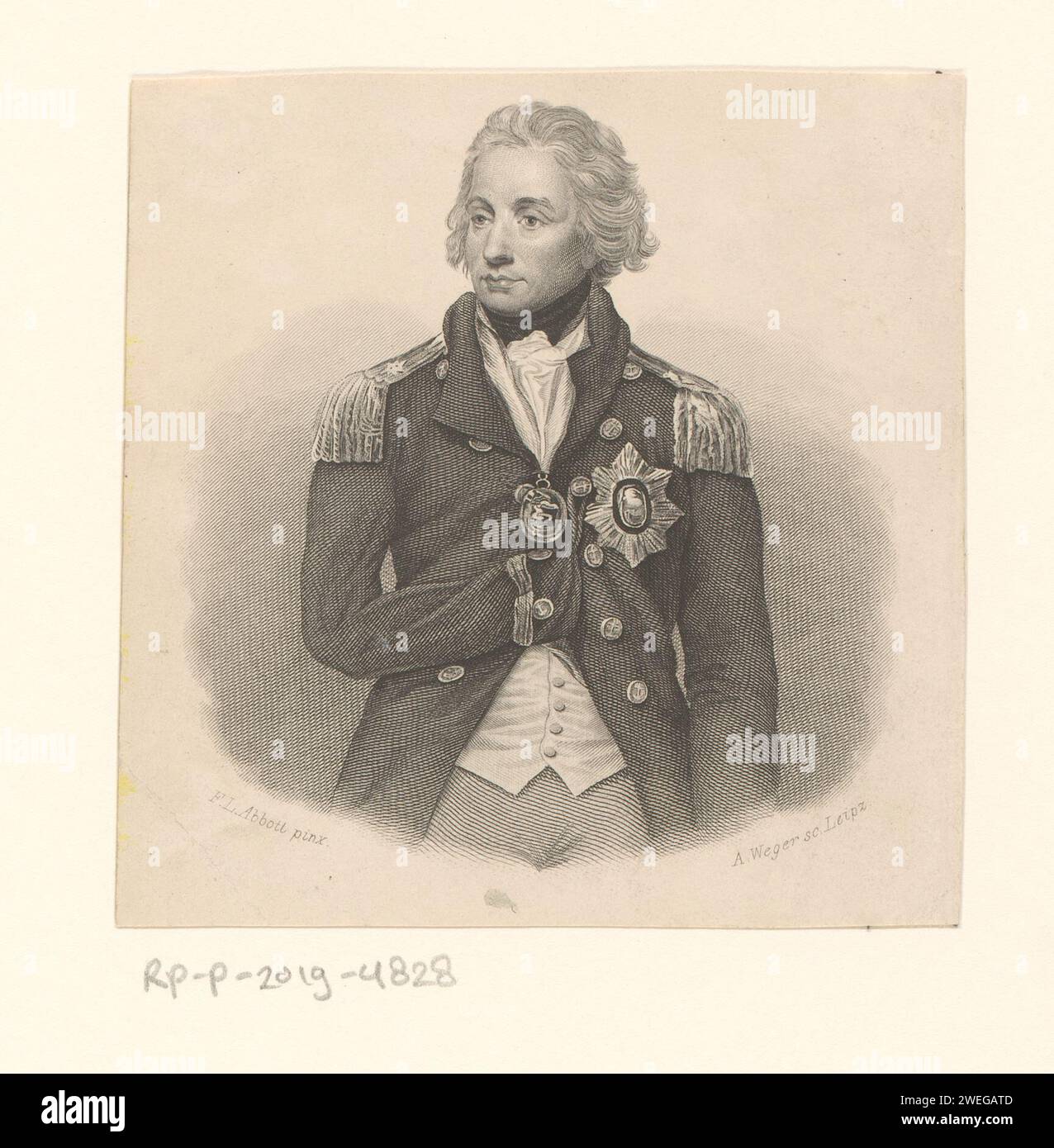 PortraT van Horatio Nelson, August Weger, After Lemuel Francis Abbott ...