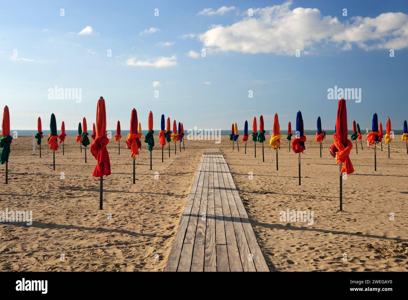 The famous umbrella 's Deauville in Normandy Stock Photo - Alamy