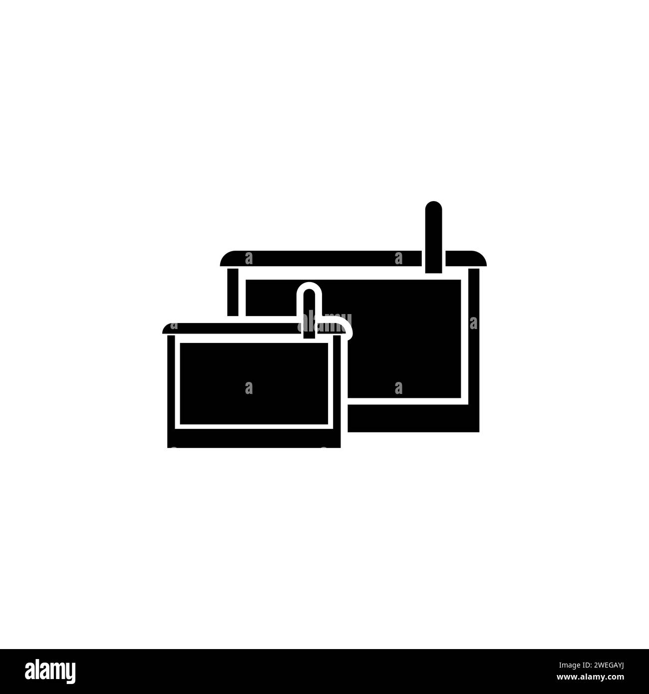 Aquarium forms. Empty glass tanks flat vector icon. Simple solid symbol ...