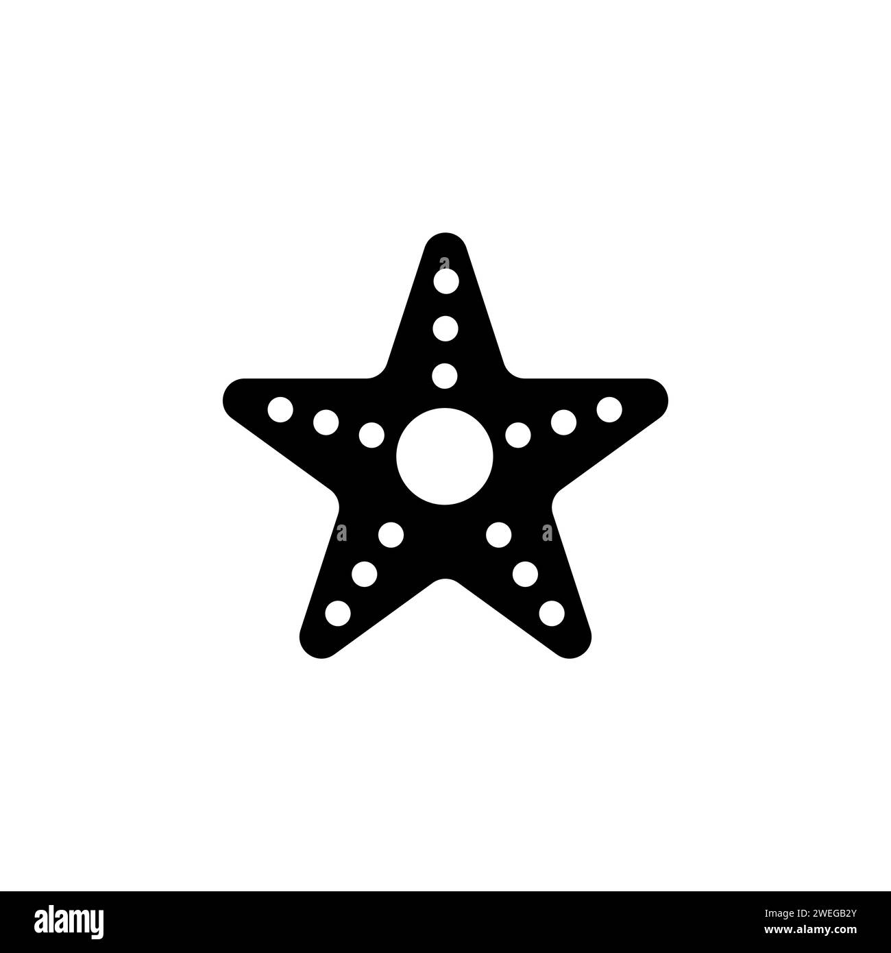 Starfish flat vector icon. Simple solid symbol isolated on white ...