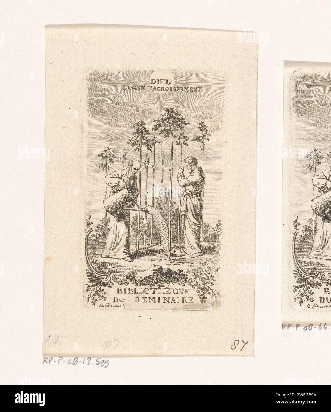 Ex Libris of the Französisches Seminarium in Berlin, Daniel Nikolaus ...