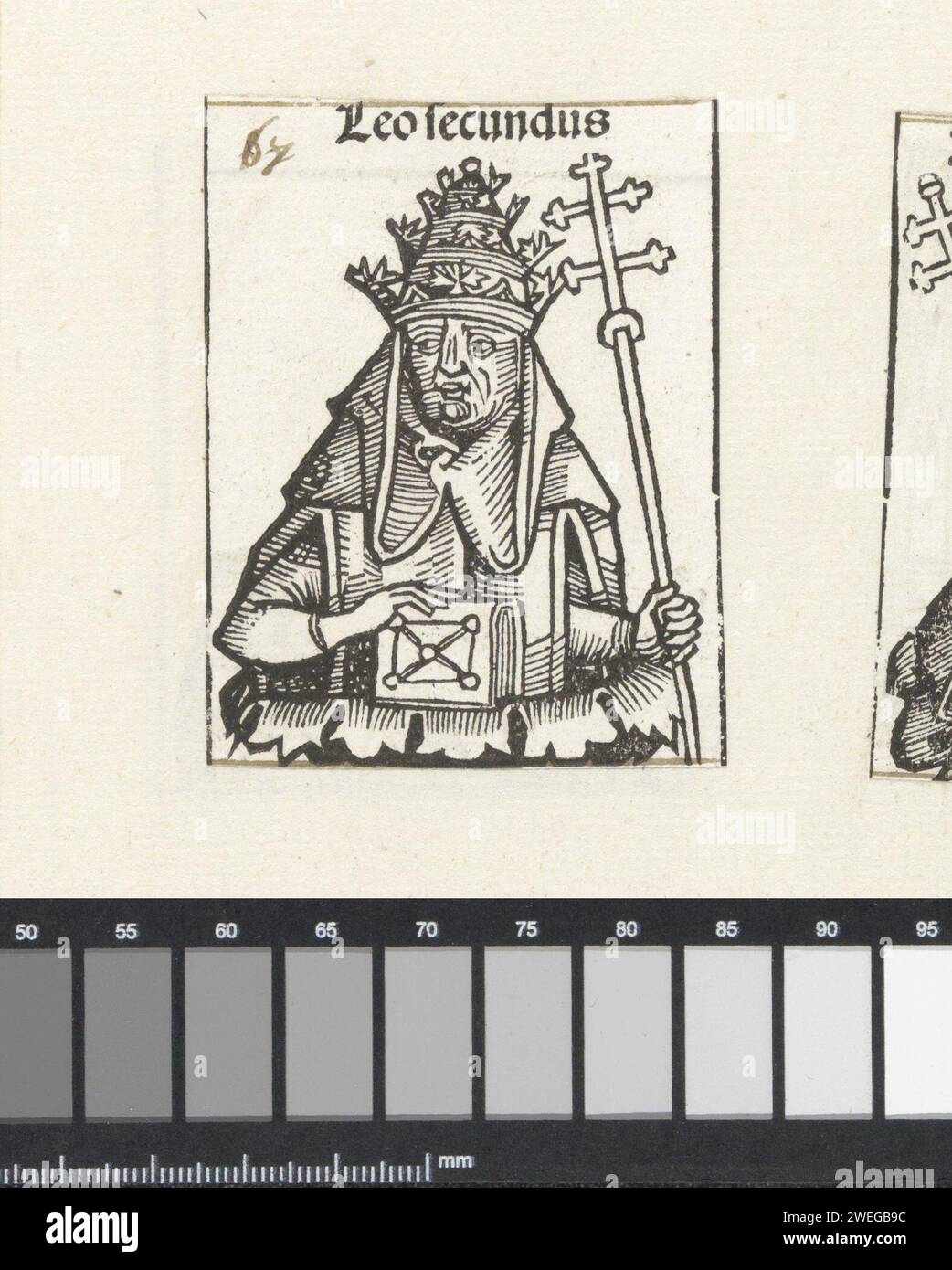 Paus Leo II, Michel Wolgemut (workshop of), 1493 print A flower ...