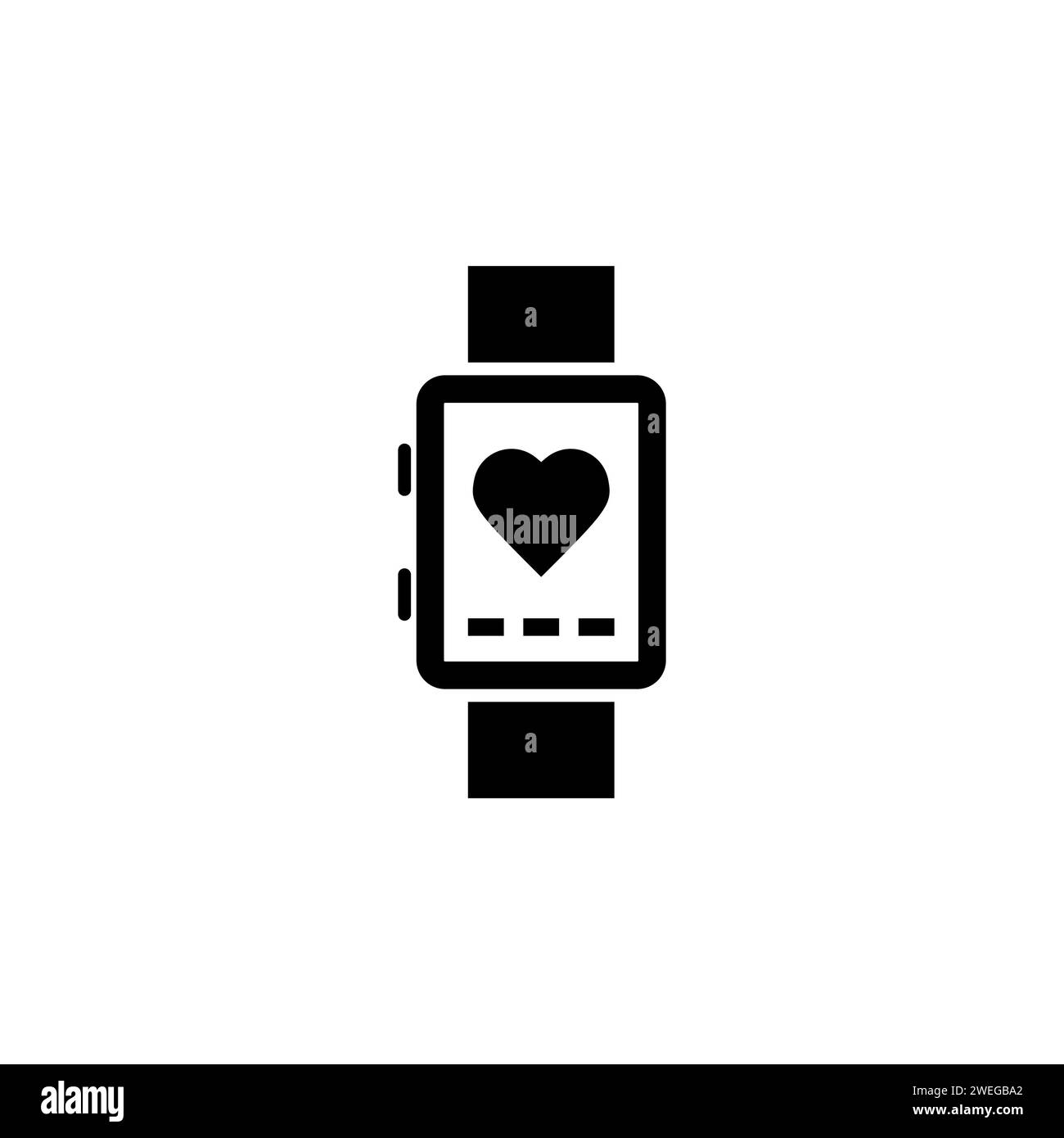 Smart watch. Fitness tracker flat vector icon. Simple solid symbol ...