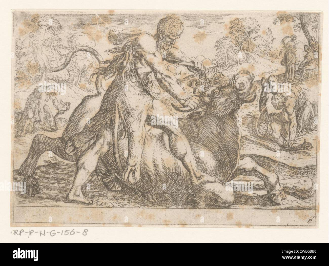 Hercules Worstelt met Acheloüs, Anthony Tempesta, 1608 print Hercules ...