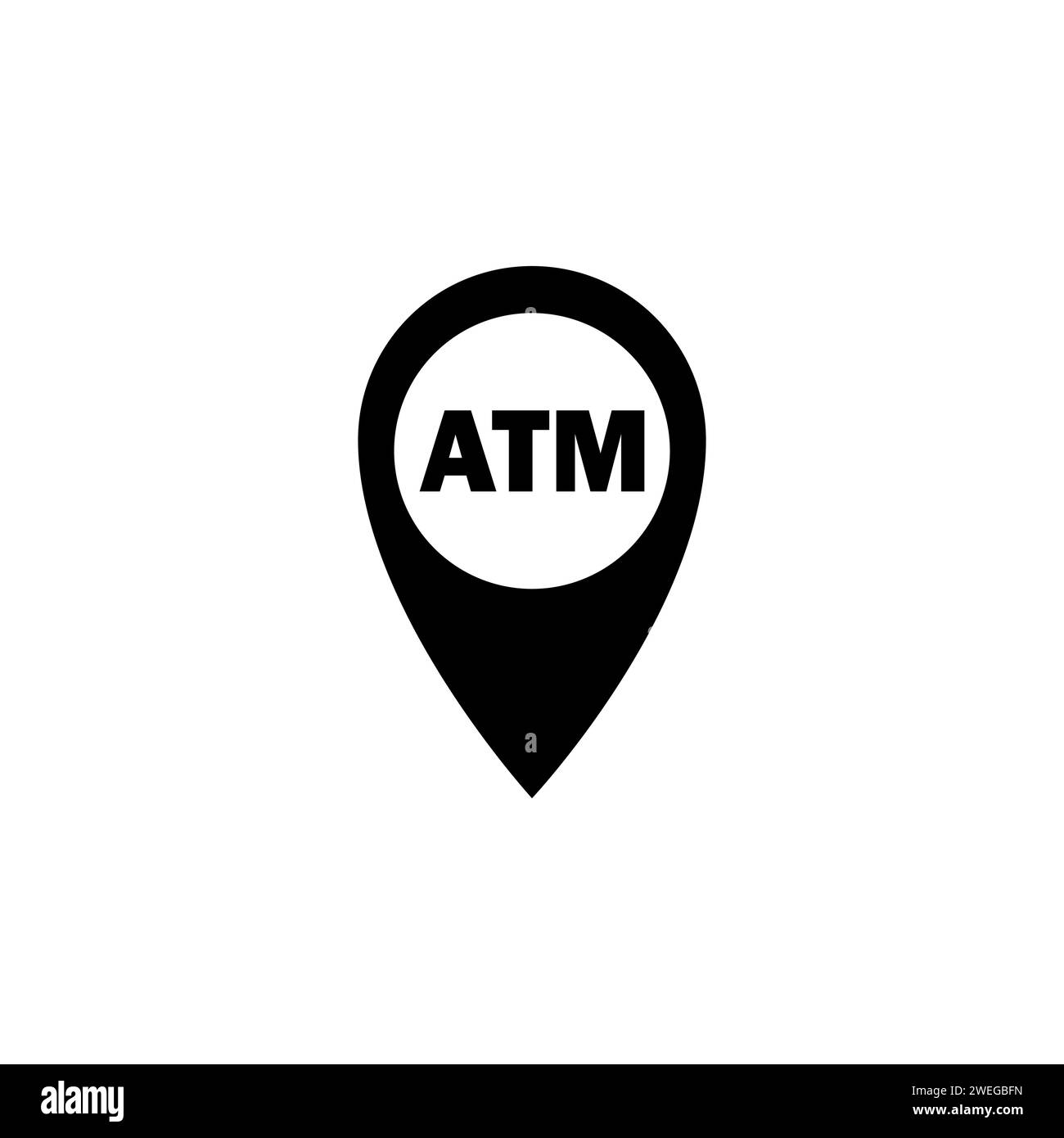 Atm Location flat vector icon. Simple solid symbol isolated on white background Stock Vector ...