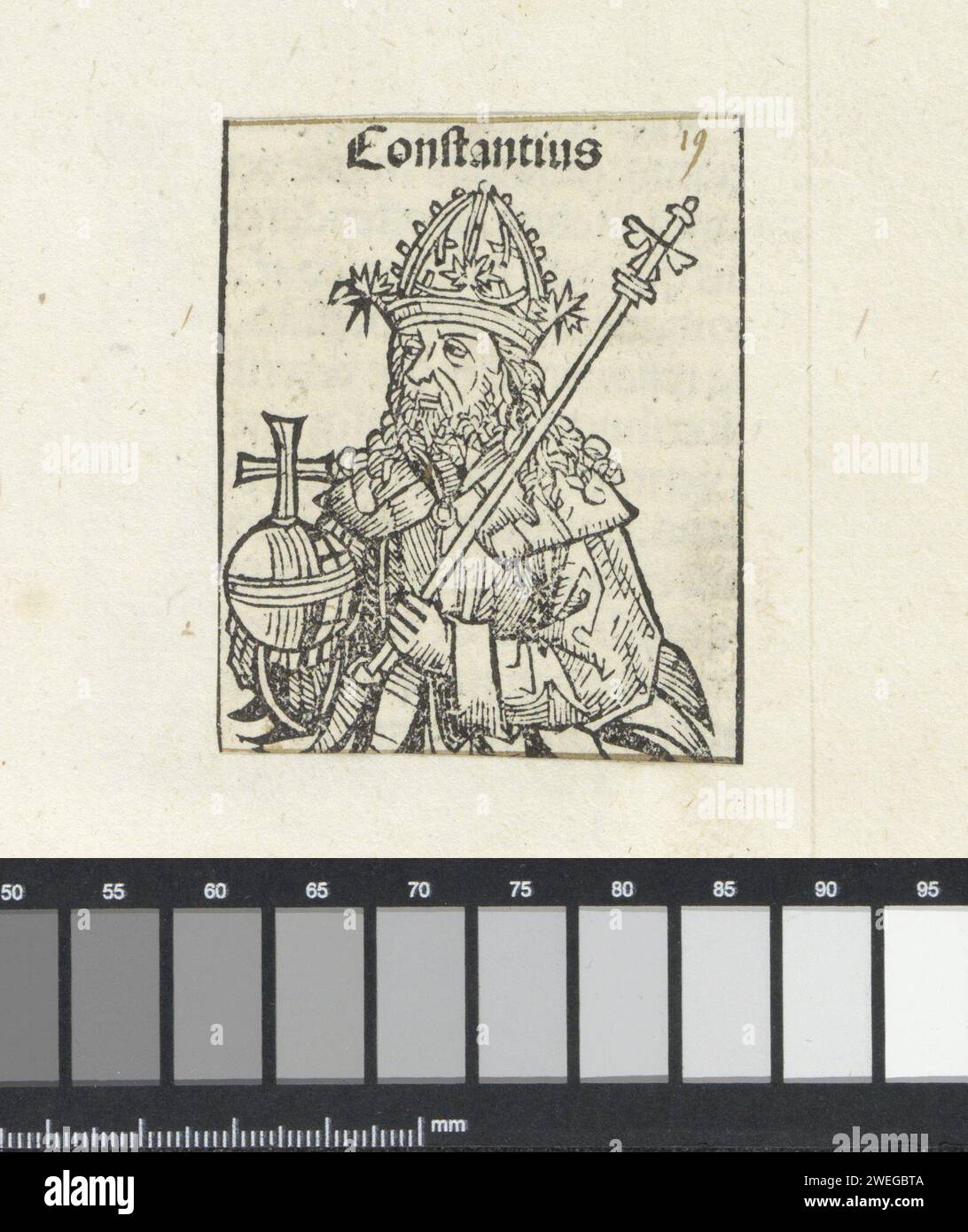 Keizer Constantius I Chlorus, Michel Wolgemut (workshop of), 1493 print ...