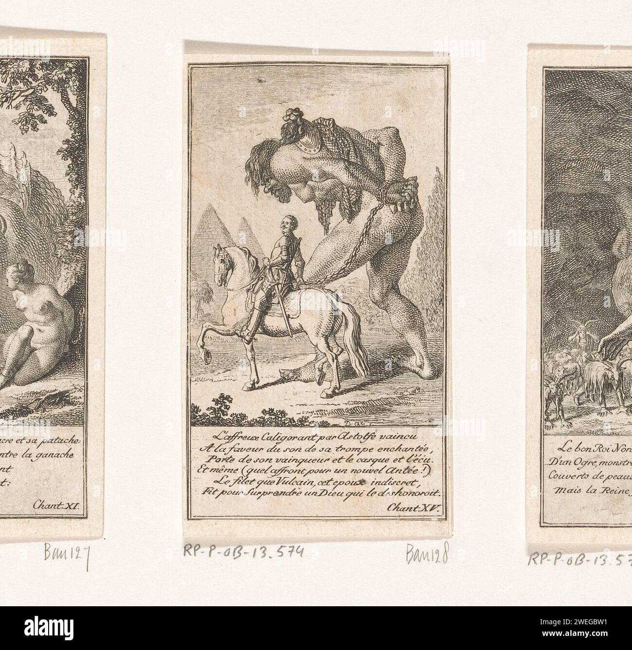 Astolfo en Caligorante, Daniel Nikolaus Chodowiecki, 1771 print Canto ...