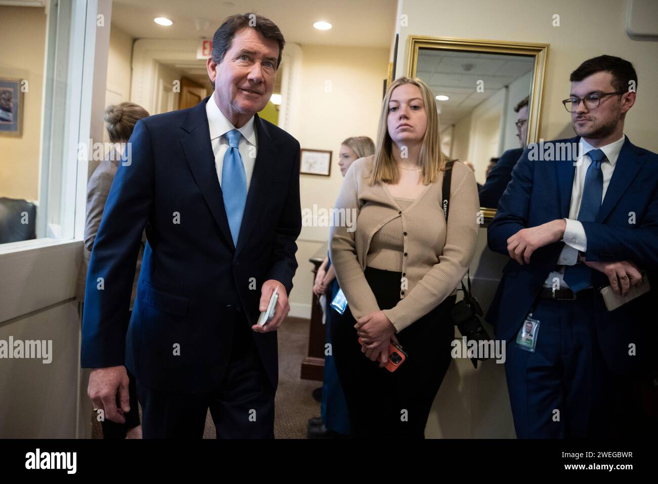 Sen. Bill Hagerty (R-Tenn.) arrives for a press conference on illegal ...