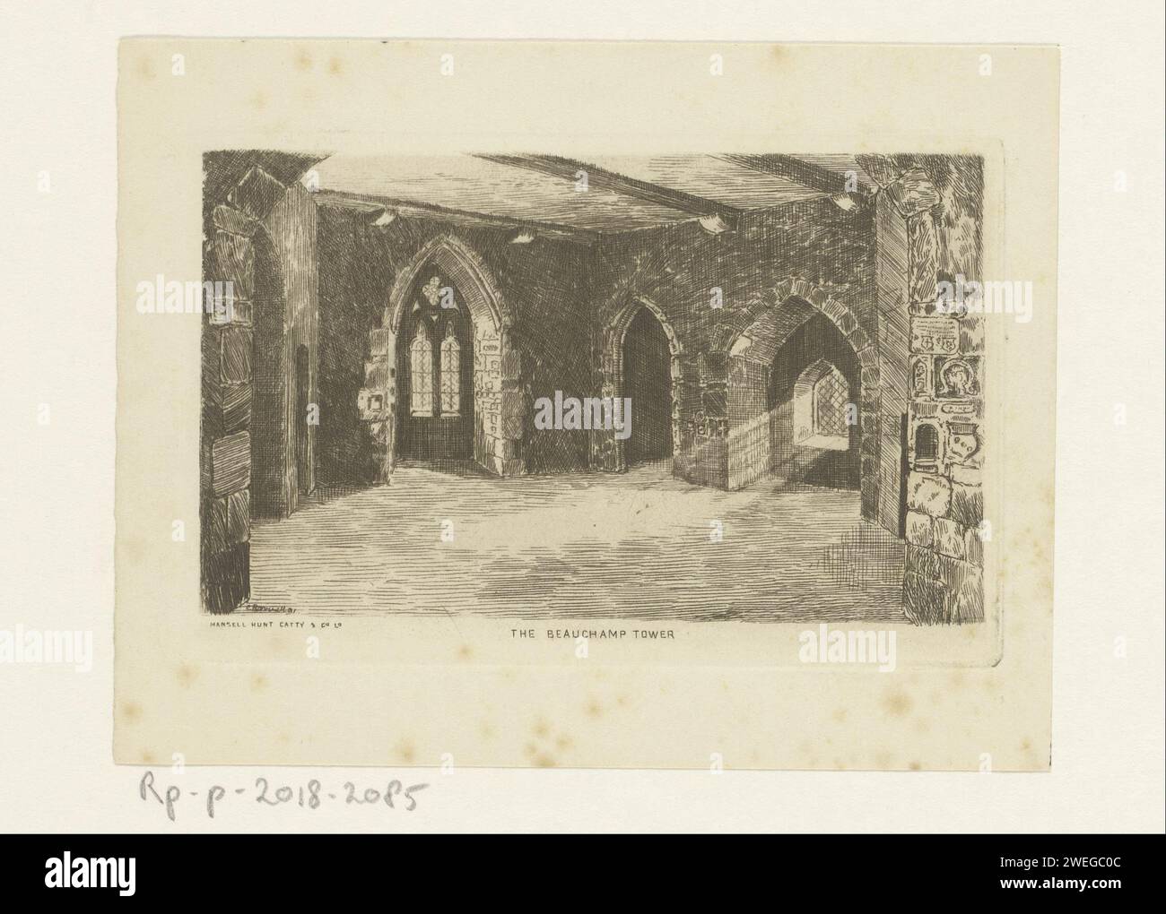 View of the inside of the Beauchamp Tower, Unknown, 1850 - 1949 print ...