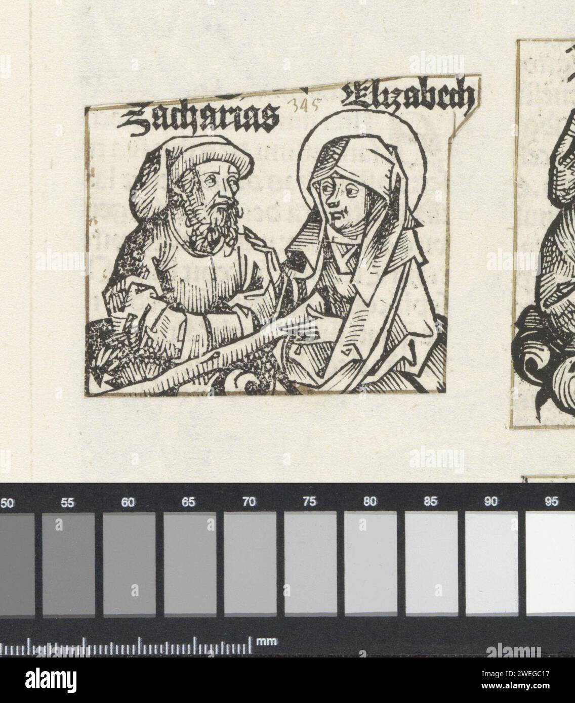 Zacharias en Elisabet, Michel Wolgemut (Workshop of), 1493 print A ...
