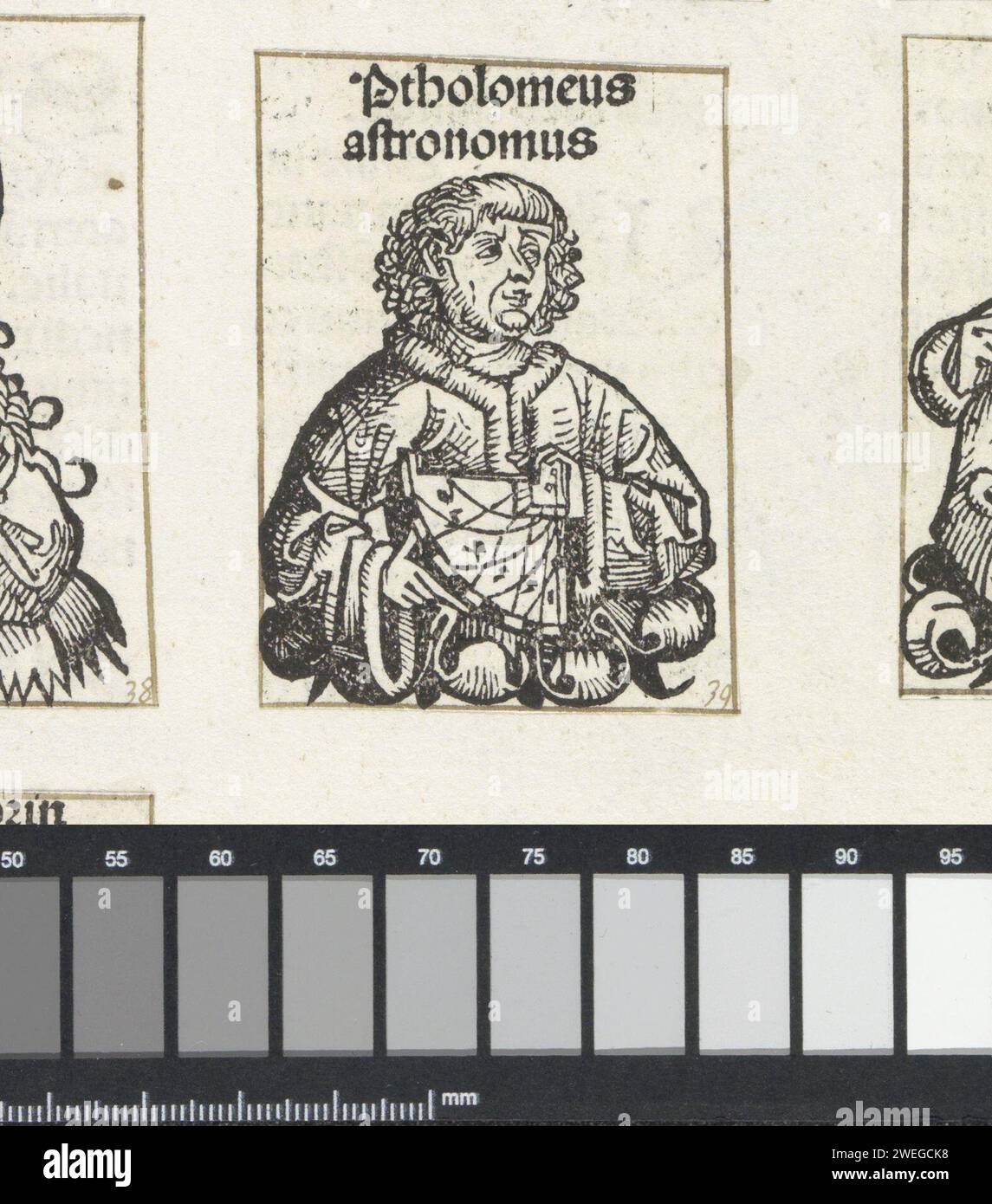 Claudius Ptolemaeus, Michel Wolgemut (workshop of), 1493 print A flower ...