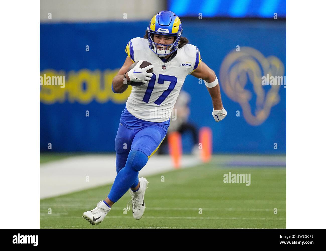 FILE - Los Angeles Rams wide receiver Puka Nacua (17) runs after a ...