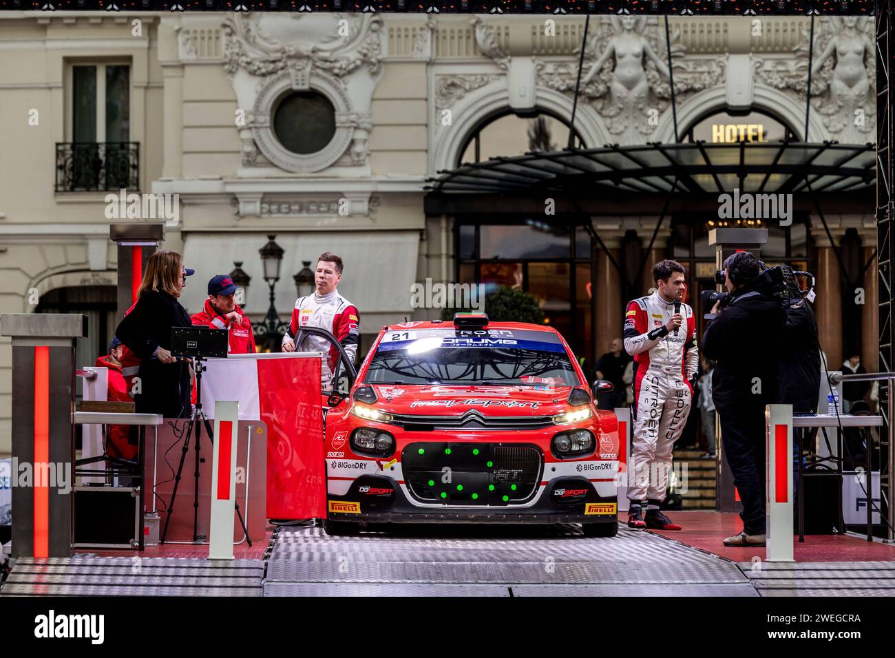 Gap, France. 25th Jan, 2024. GRYAZIN Nikolay, Citroen C3 Rally2 ...